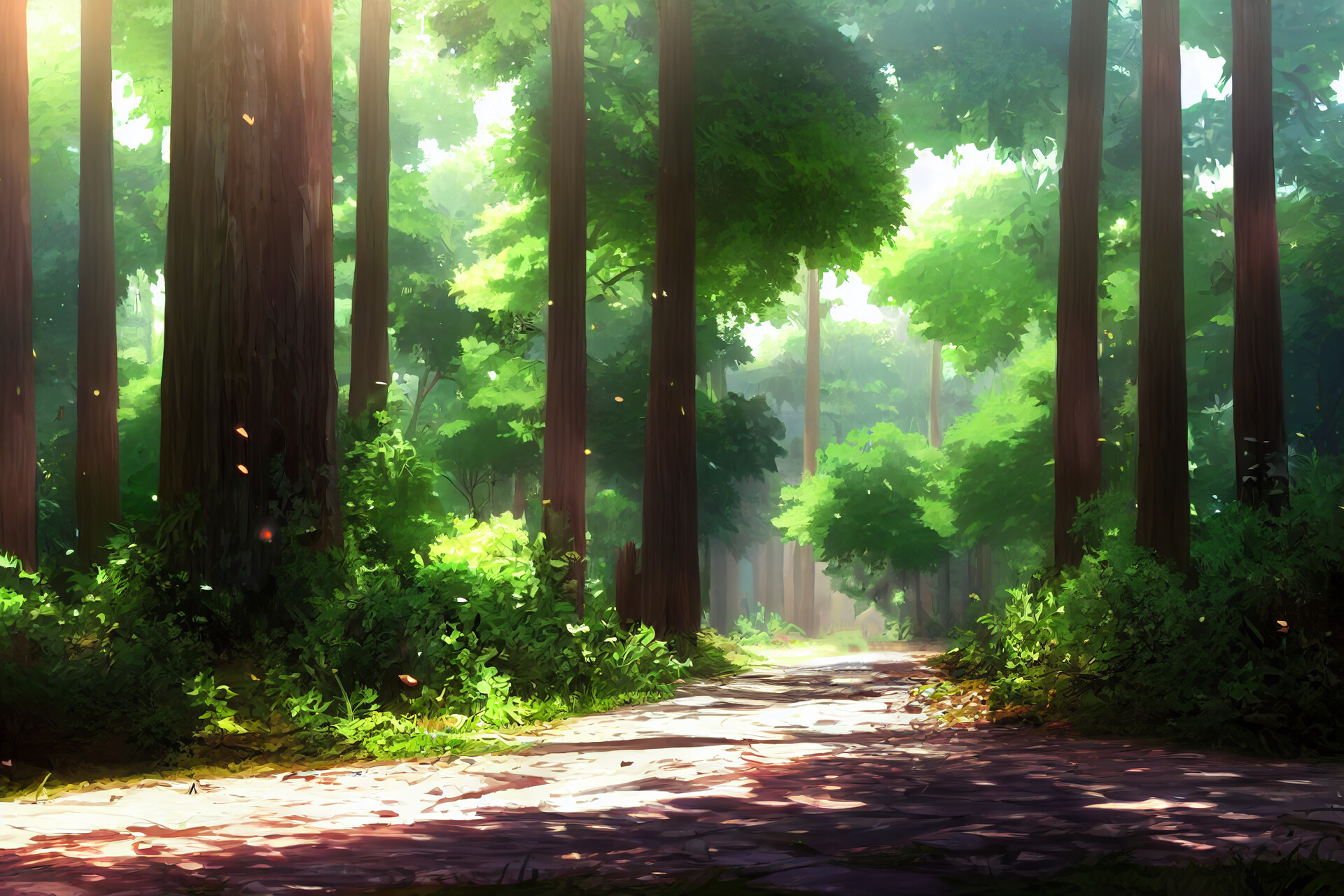 aipict.com - Daytime Forrest - animation background