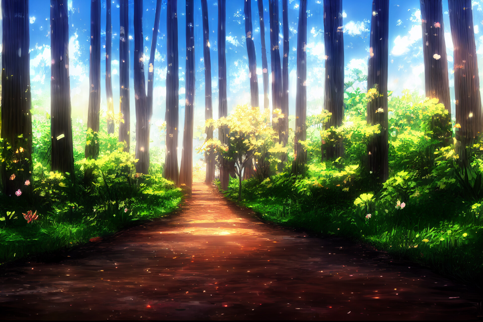 aipict.com - Daytime Forrest - animation background