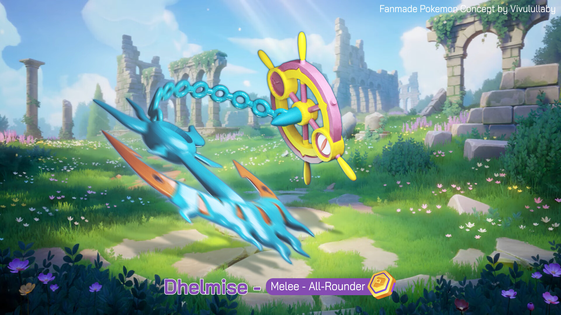 ArtStation - Dhelmise - Pokemon Unite Concept