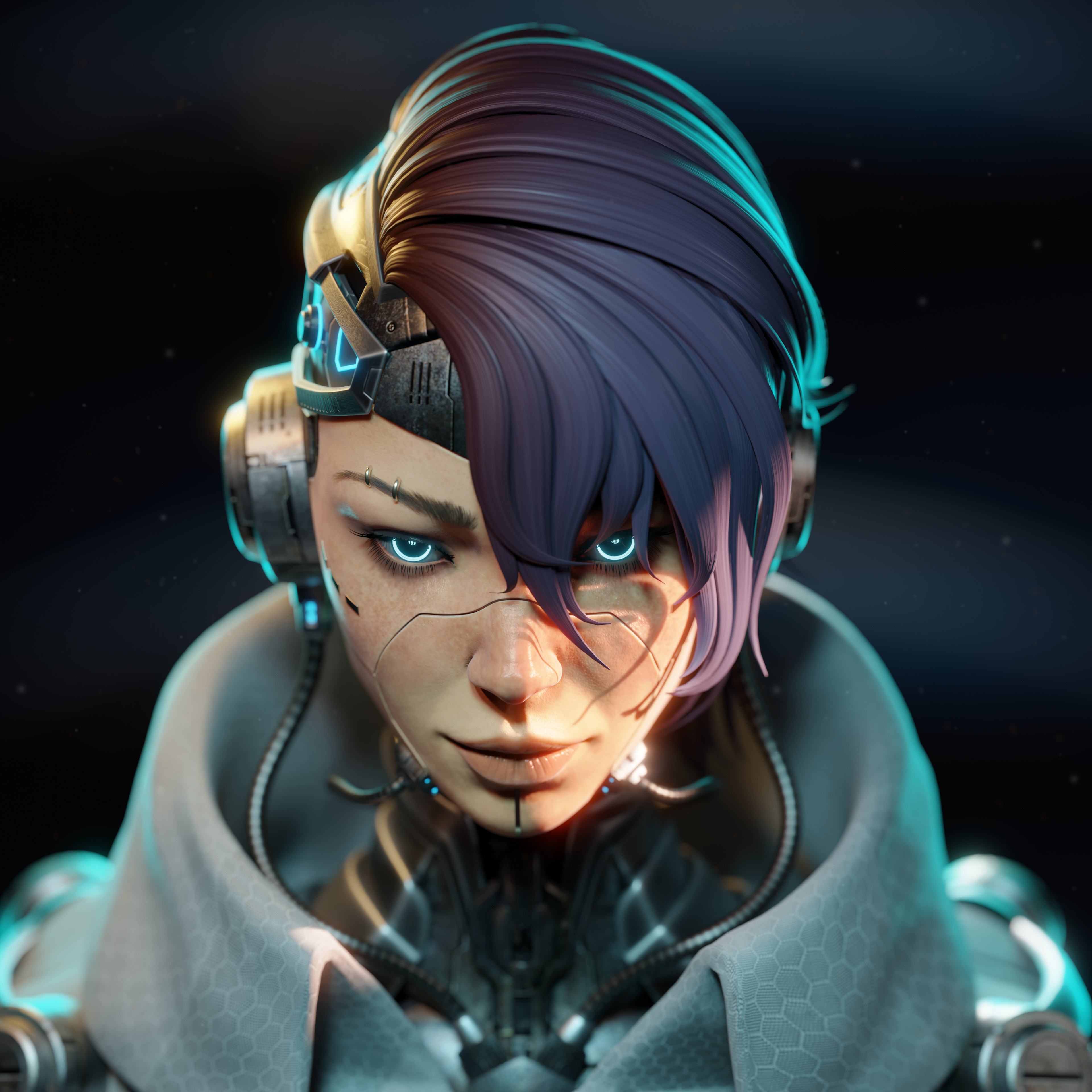 FlyCat Fly - Cyberpunk style girl