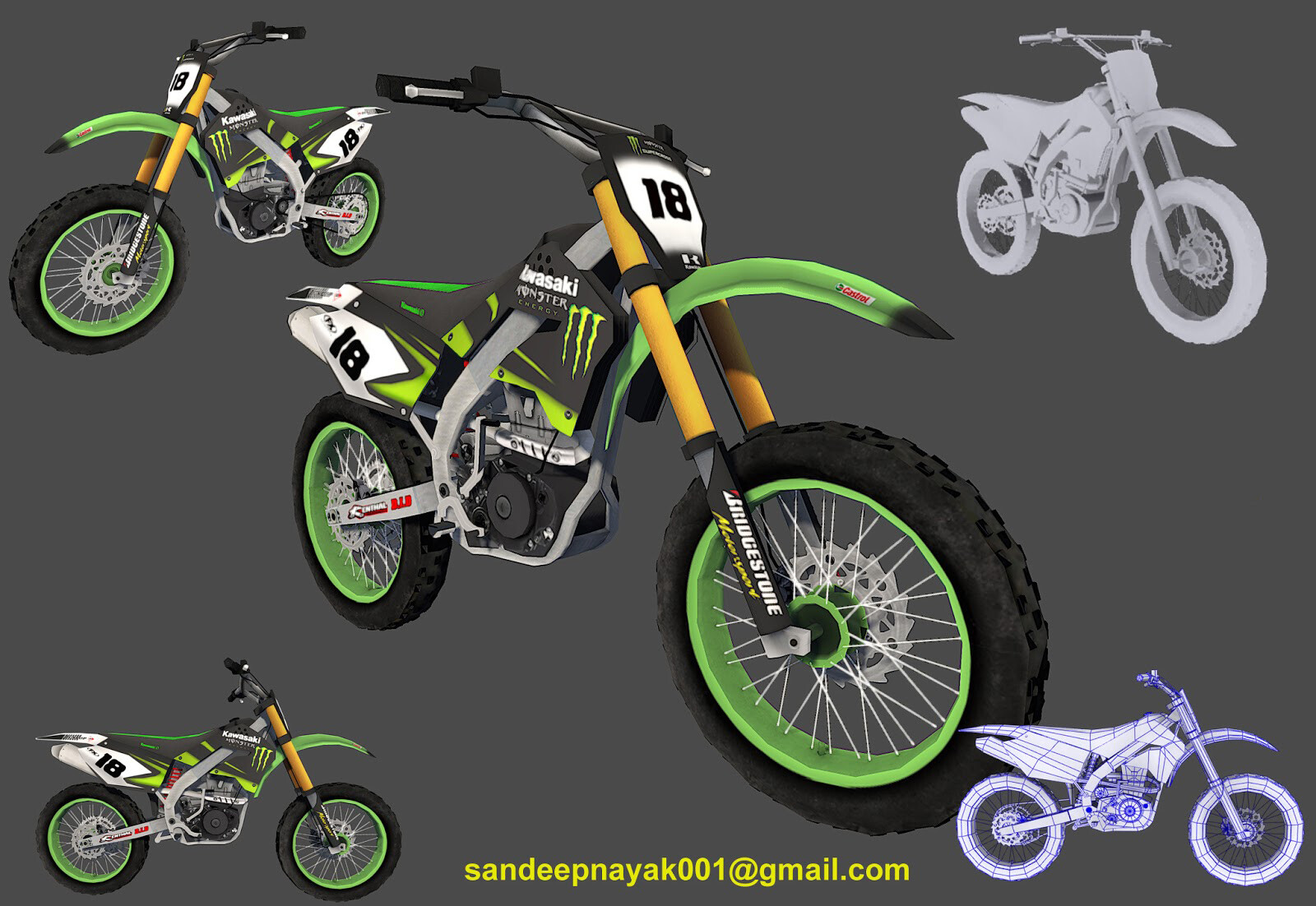 ArtStation - Dirt Bike Lowpoly with Texture (Work Date-Jan2014)