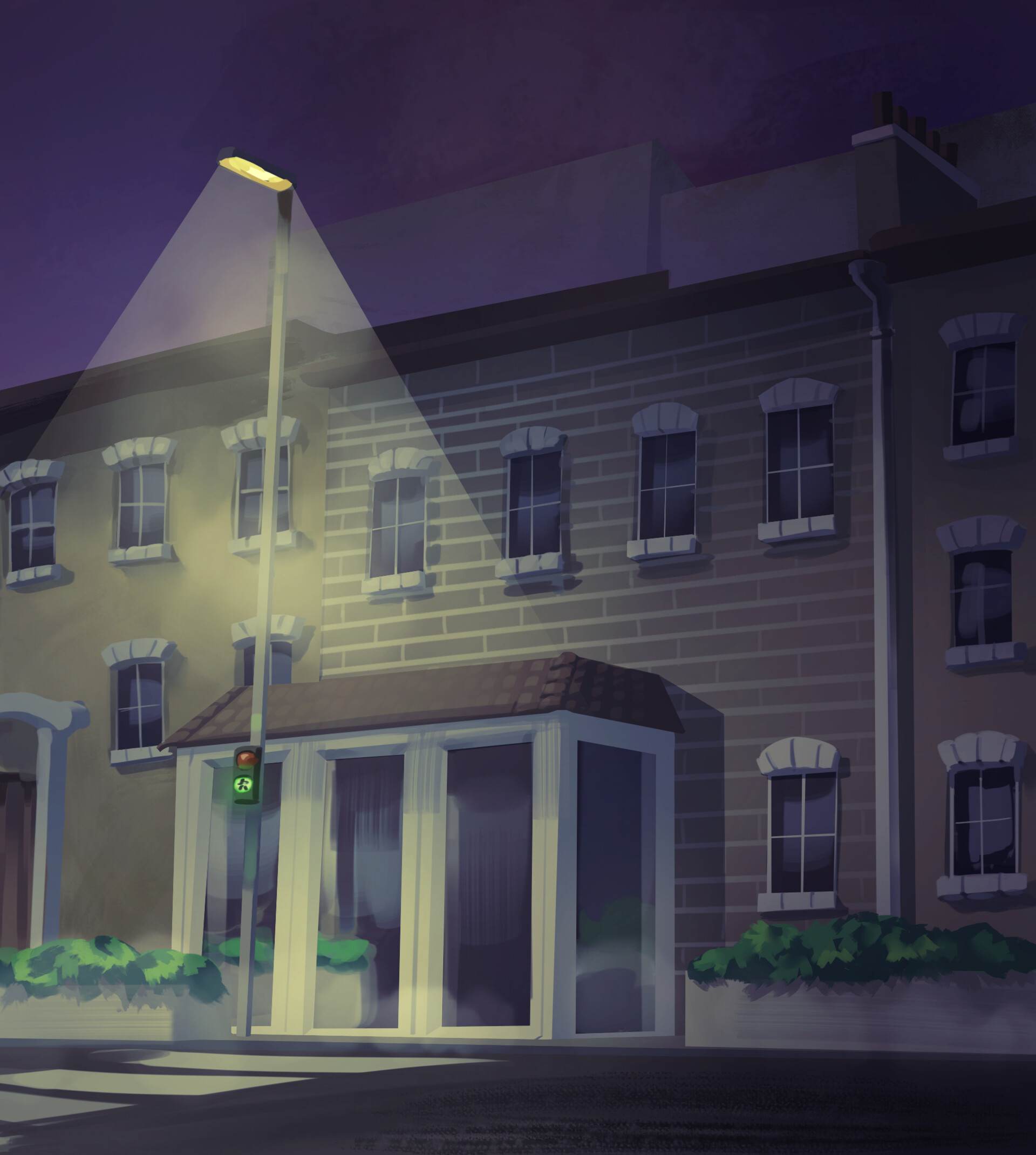 ArtStation - house at night