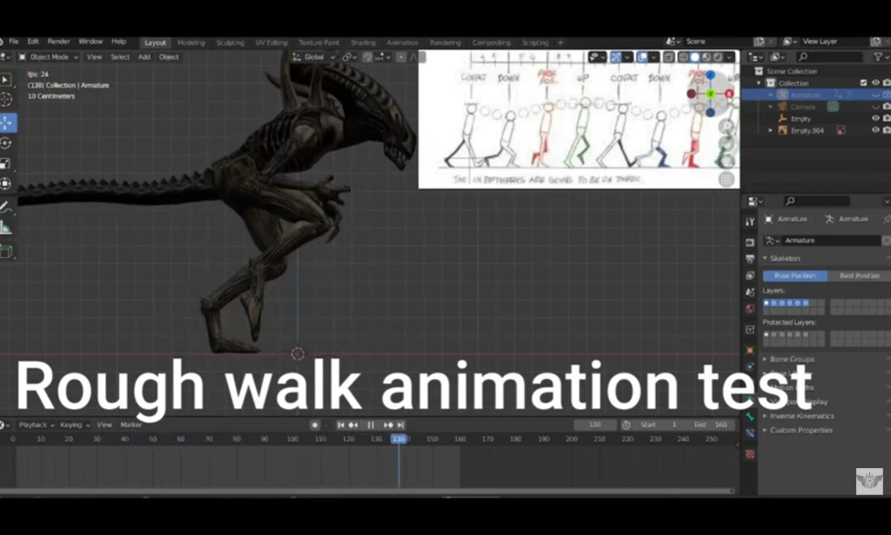 ArtStation - Xenomorph walk,animation test