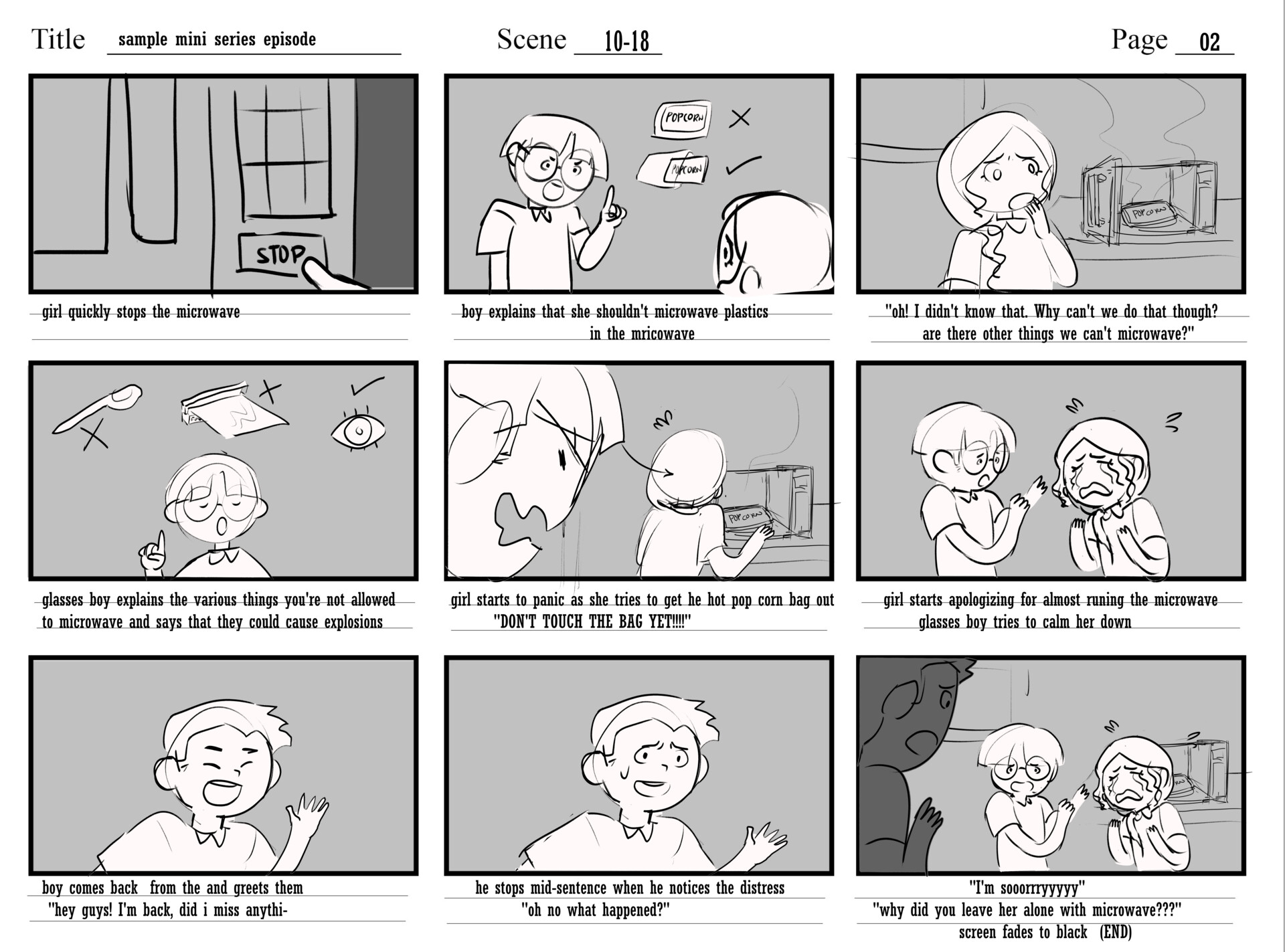 Pola - Concept Characters and Storyboard for Fire Safety Video