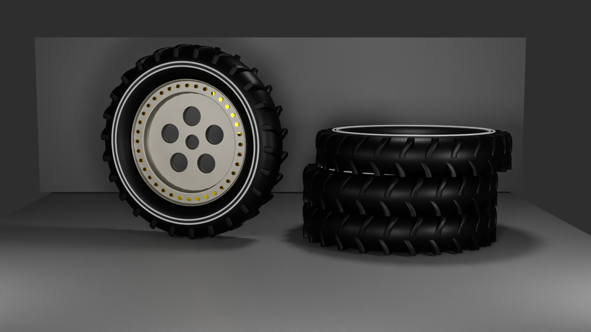 Blender Severo - Simple Tractor Wheel & Rims