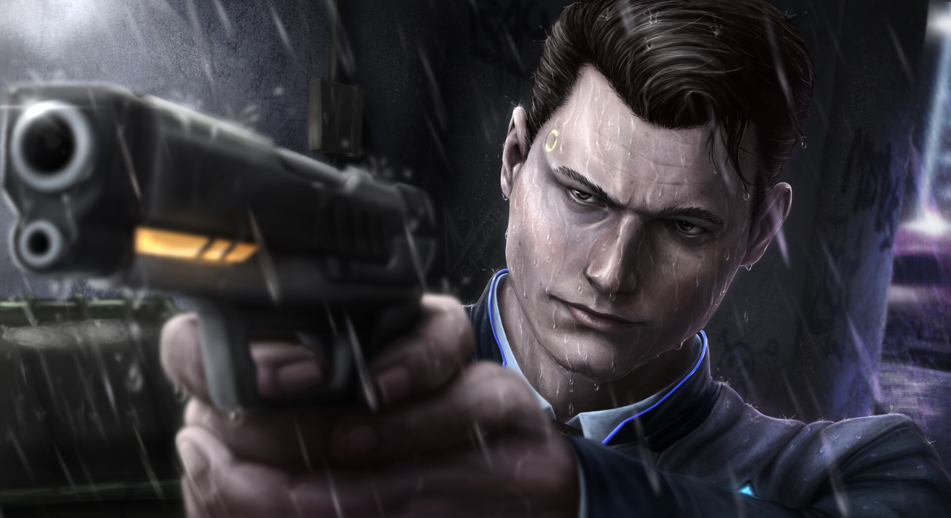 ArtStation - Connor, the Android sent by Cyberlife