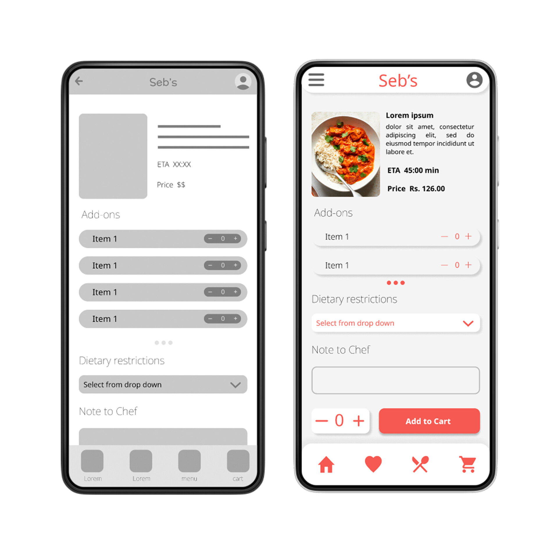 Rohit Das - UI/UX Design for Seb's Bakery