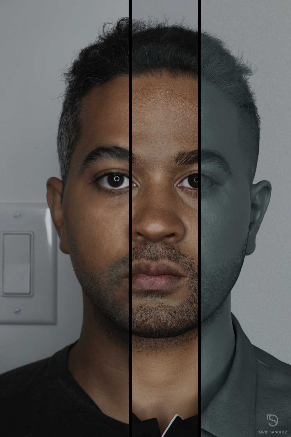 David S. Sanchez - Digital Self-Portrait: From Scan to Render