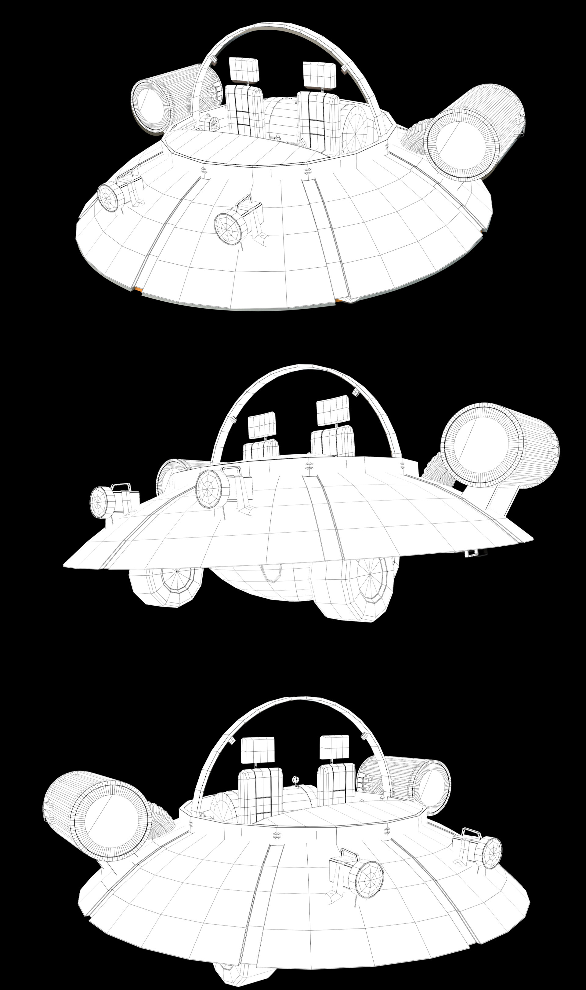 how to draw rick and morty spaceship
