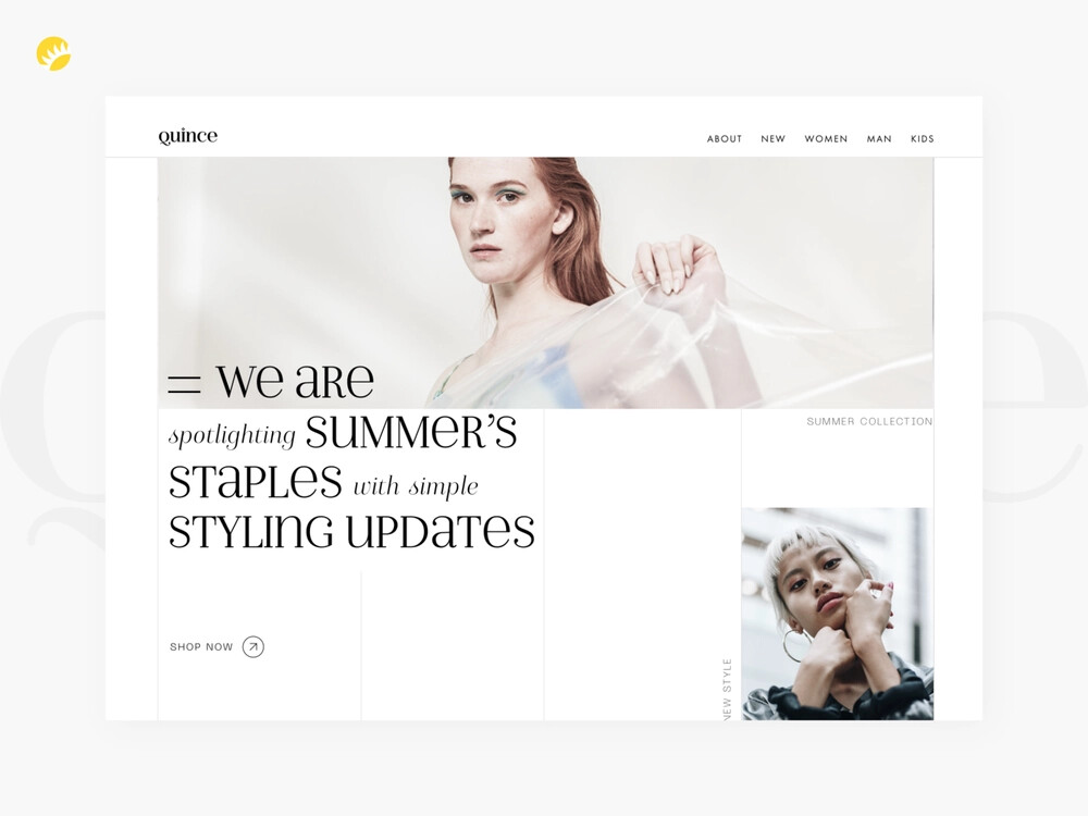 ArtStation - Home page design of fashion clothing store