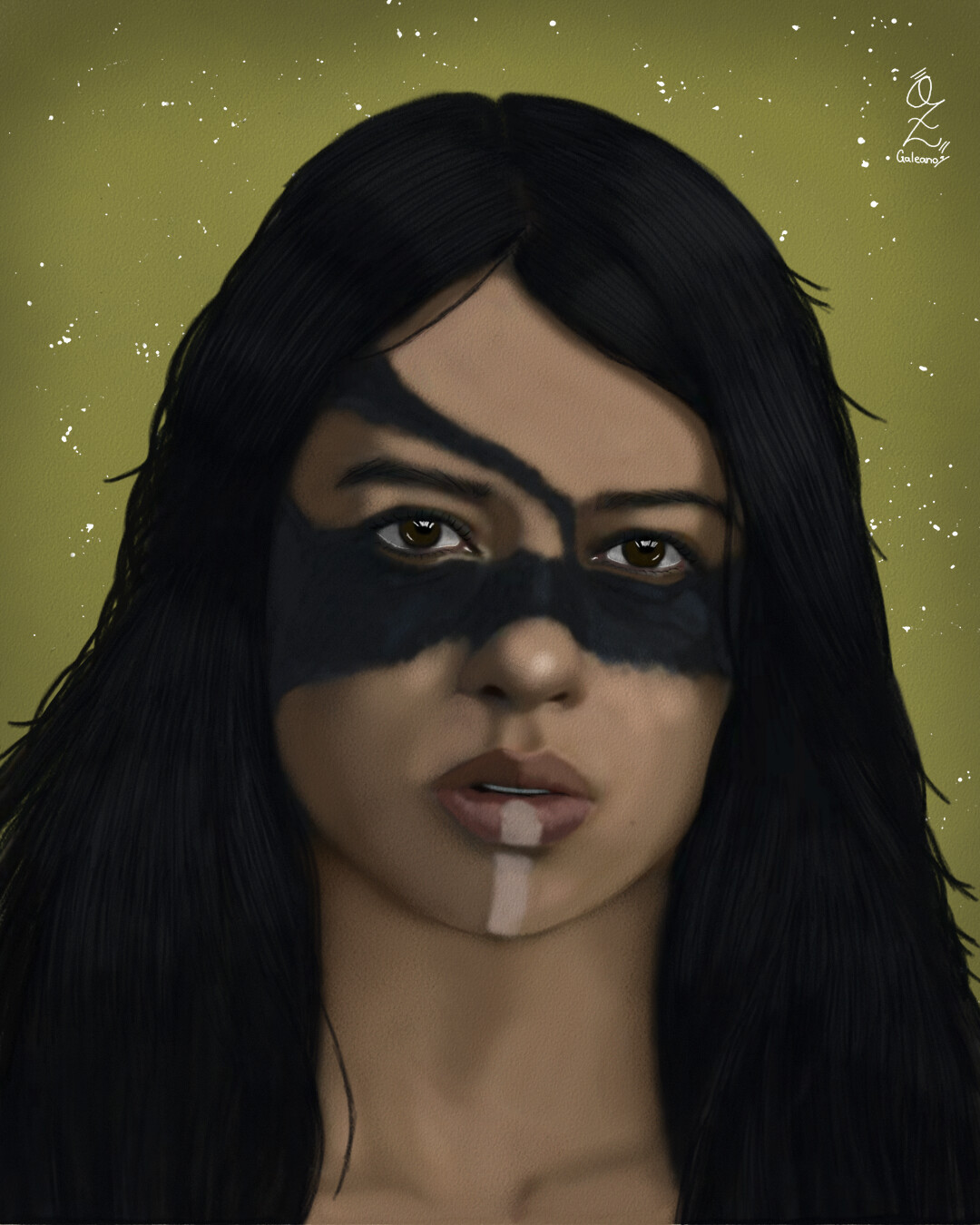 ArtStation - Amber Midthunder Prey Portrait drawing by Oz Galeano