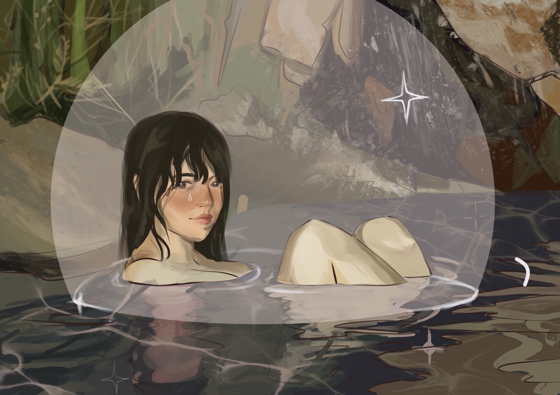 ArtStation - Inspired by the educational project dedicated to the "girl's Tears" waterfall.