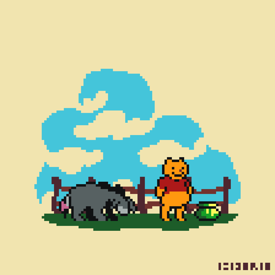 ArtStation - winnie the pooh in pixels