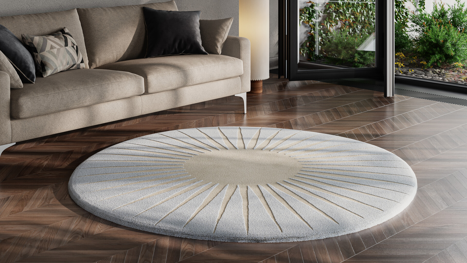 ArtStation - Photoreal 3D Renders of a Rug with a Sunlike Pattern