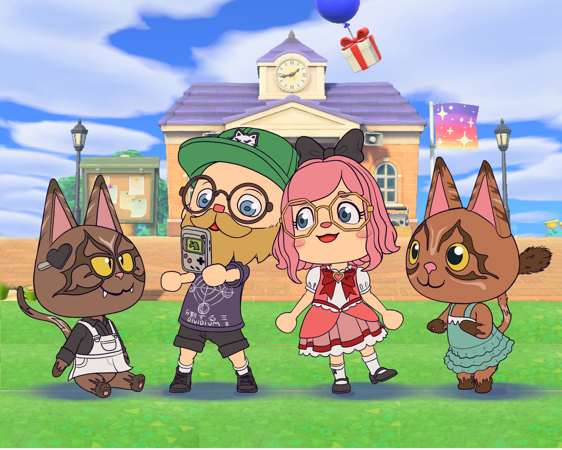 Athena Power - My cats as Animal Crossing Villagers - Character design