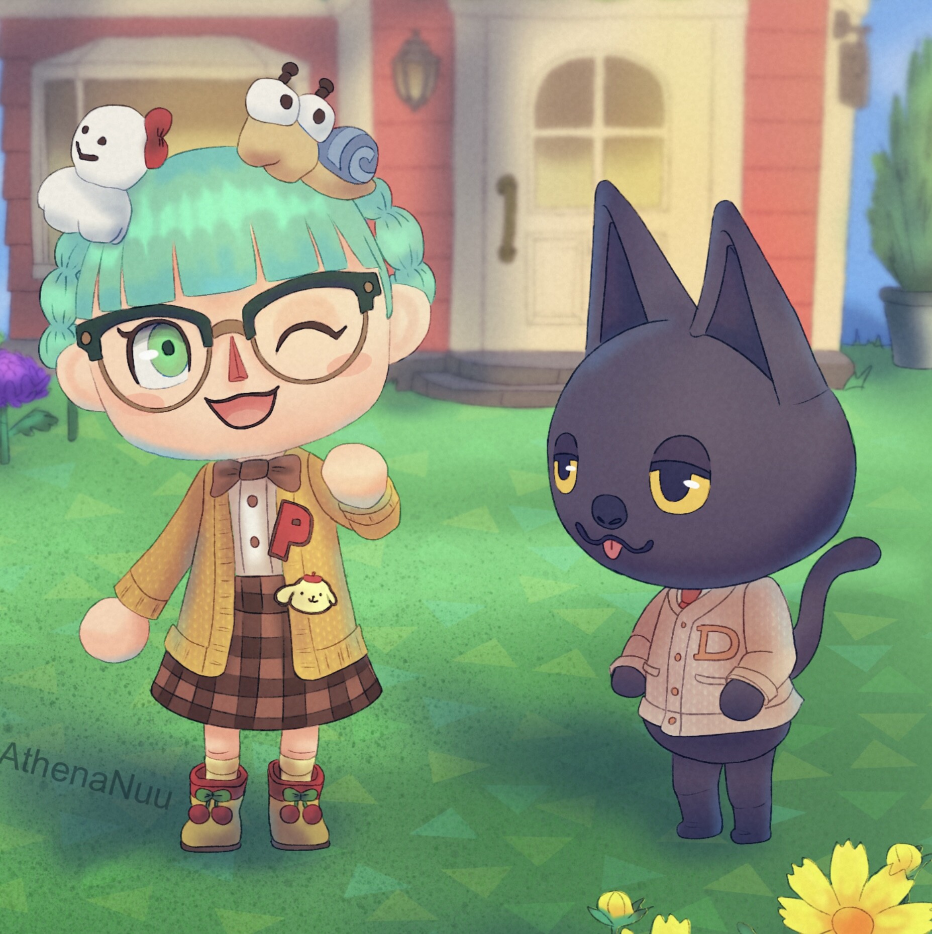 Athena Power - My cats as Animal Crossing Villagers - Character design