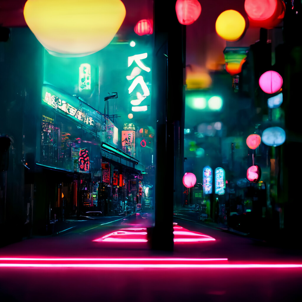 ArtStation - Japan Neon Street By ArtsNextGens