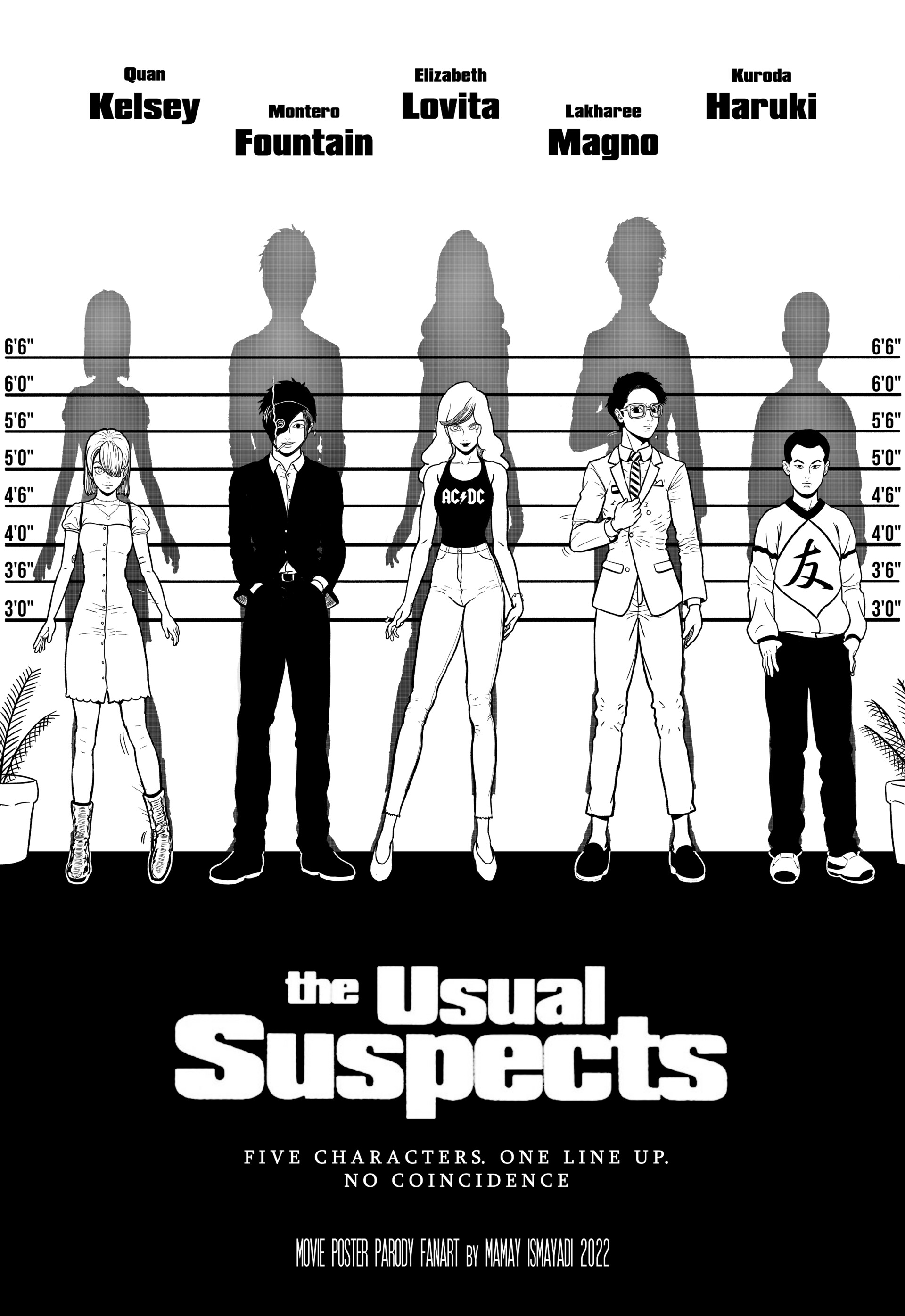 ArtStation - THE USUAL SUSPECTS X MY OC. Movie Poster Parody Fanart