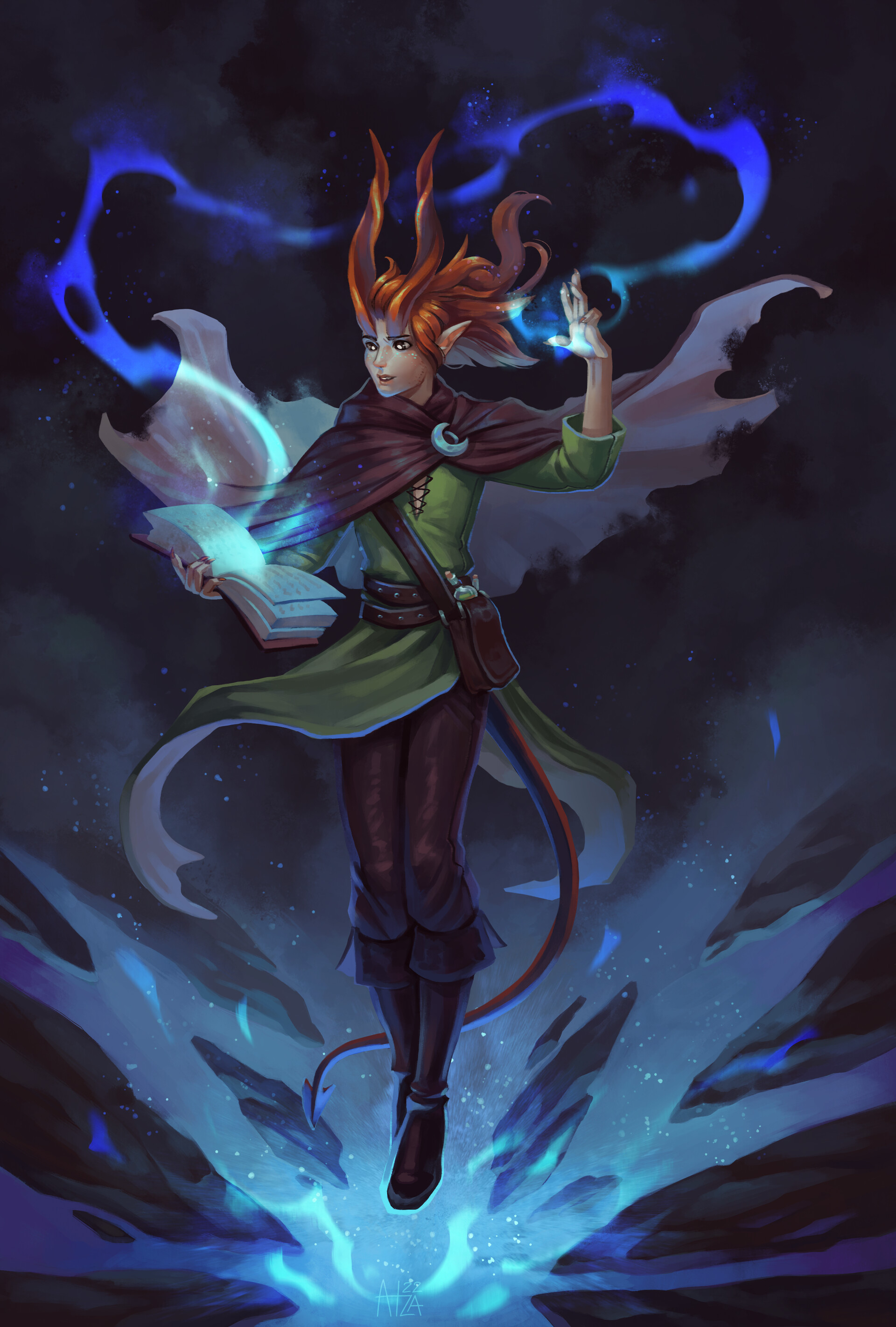 ArtStation - Skathi [fanmade Pathfinder character card]