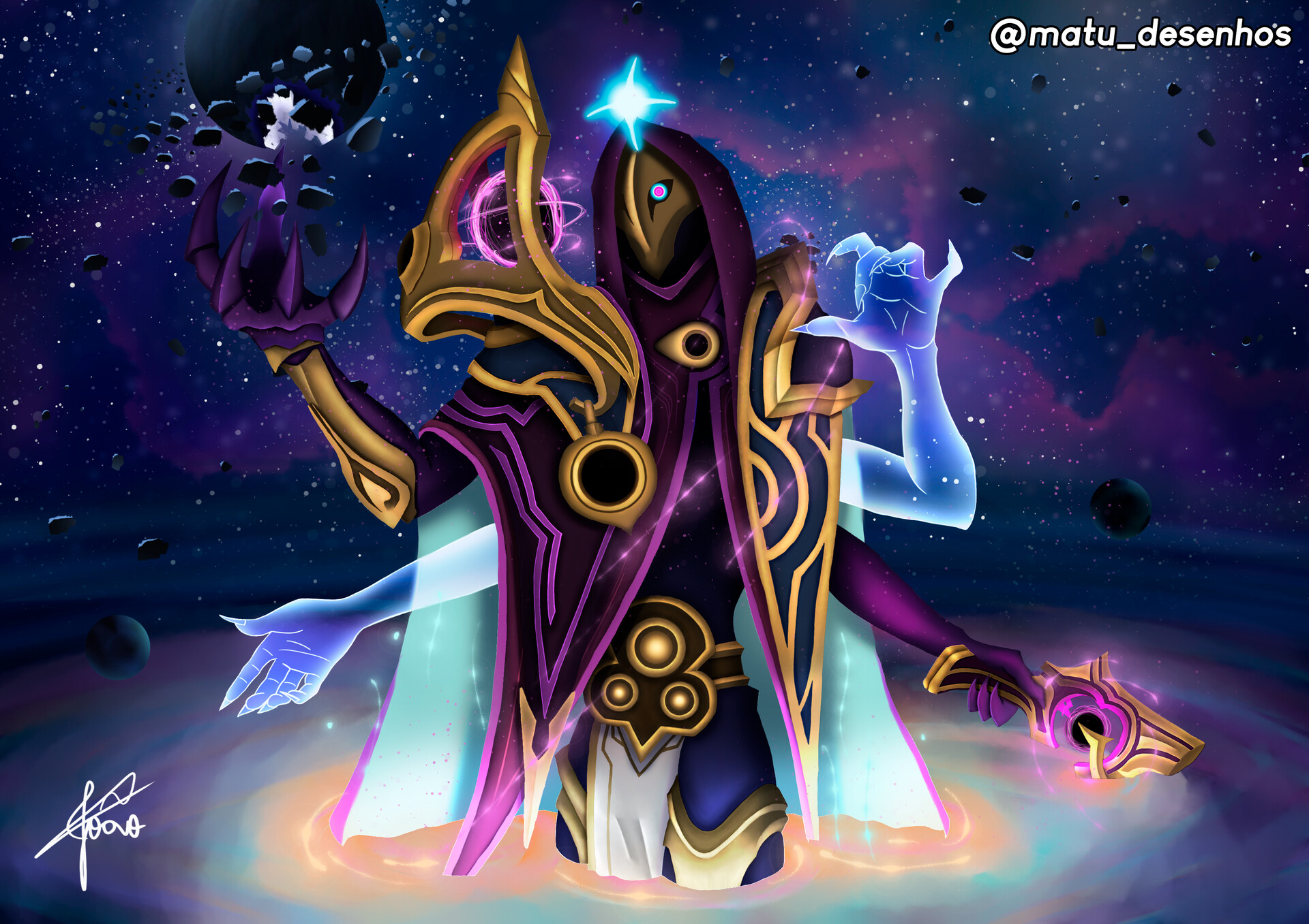 ArtStation - Dark Cosmic Jhin (League of Legends)