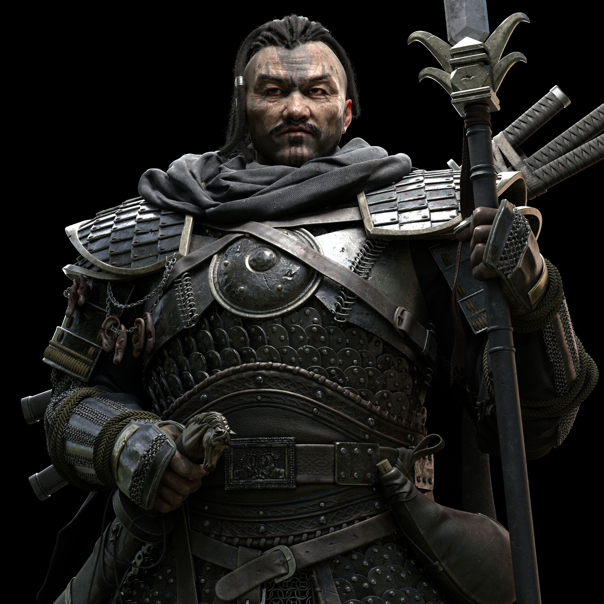 Mongolian Warrior Face