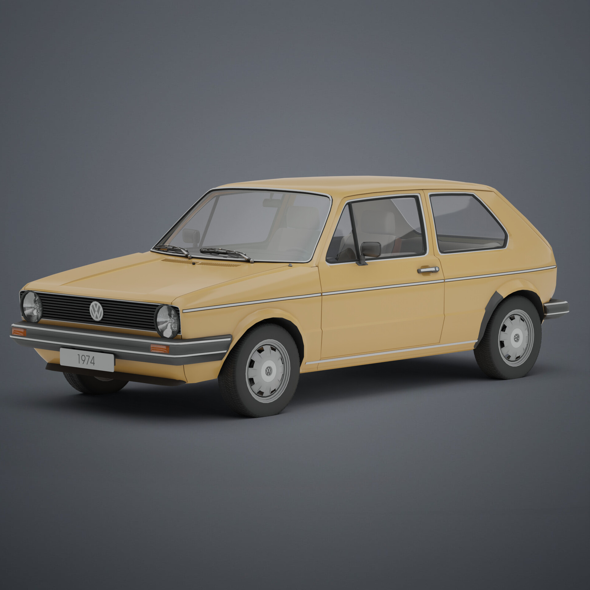 ArtStation - Volkswagen Golf Mk1