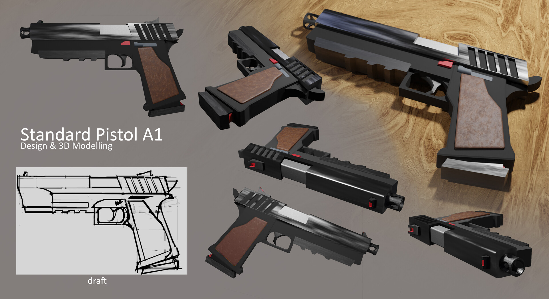 ArtStation - Standard Pistol A1 3D model
