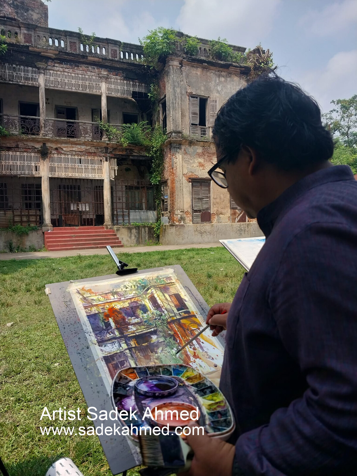 SADEK AHMED - vaggokul jamidar bari / ভাগ্যকুল জমিদার বাড়ি by Artist Sadek Ahmed | www ...