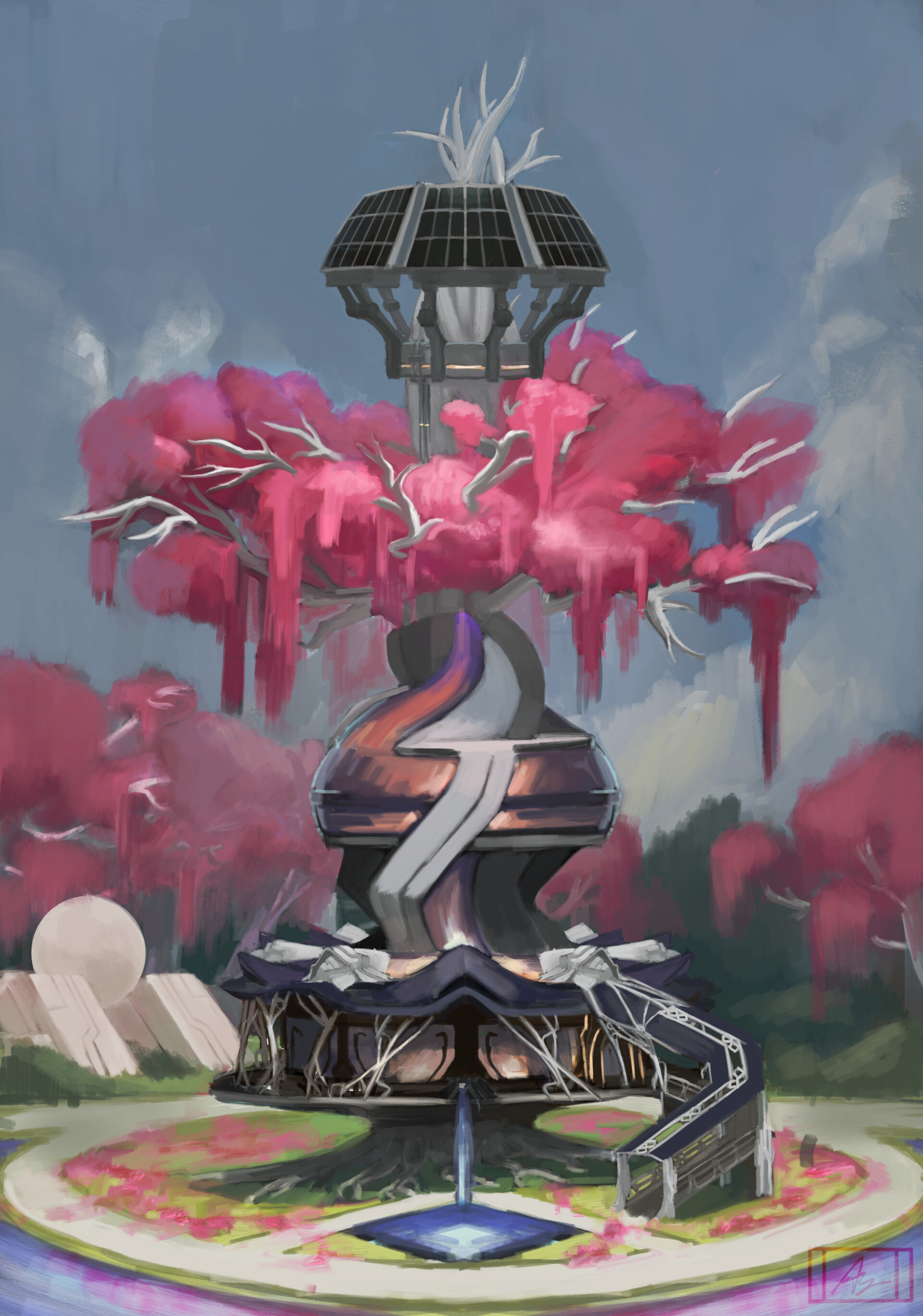 ArtStation - Nyrisa's & Ylianne's - Solarpunk home