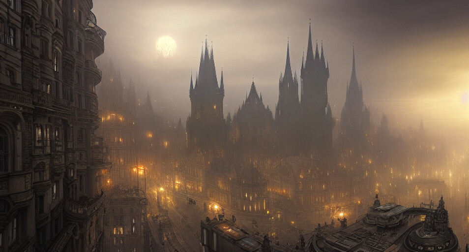 ArtStation - Steampunk Environmental Study with DreamStudio