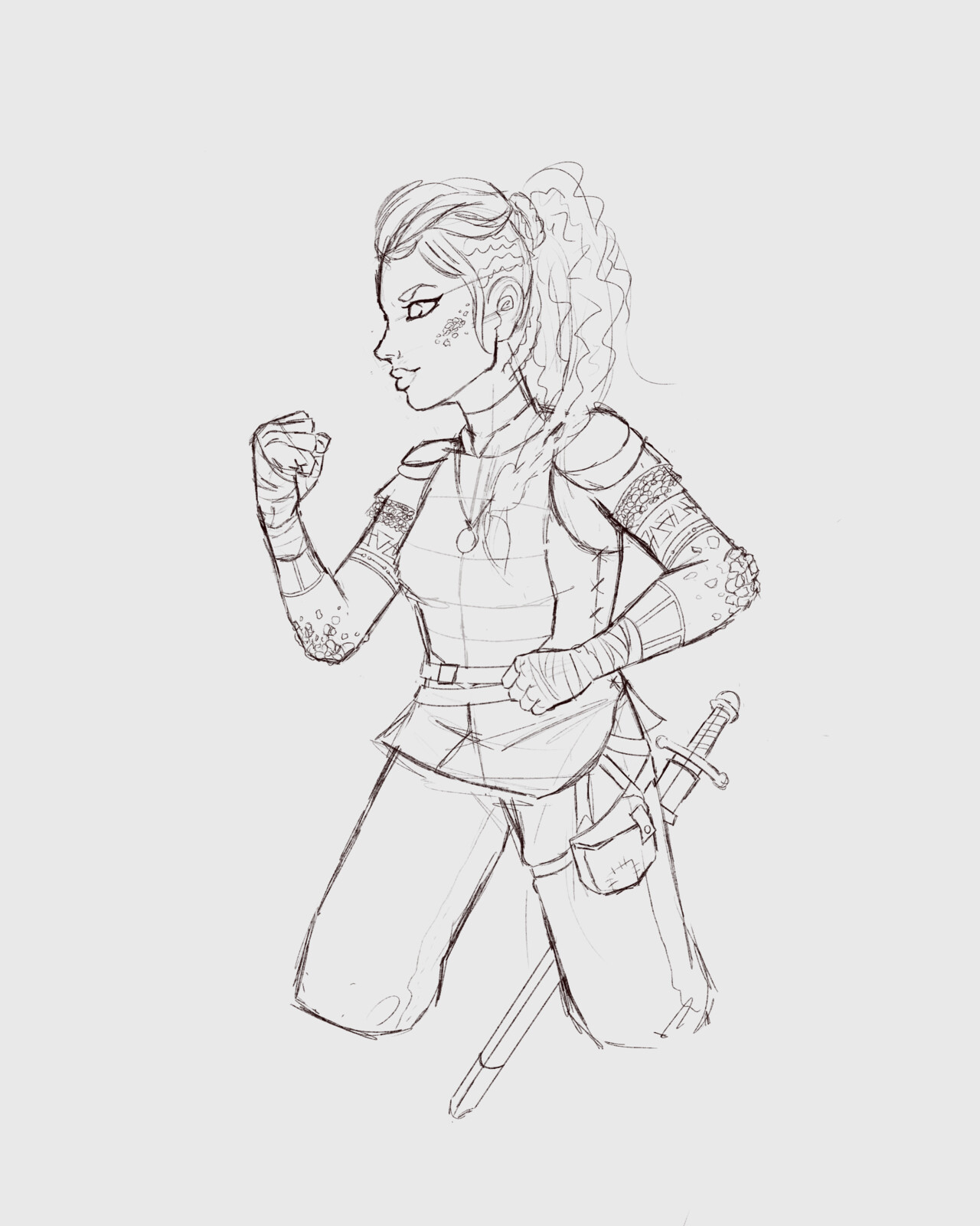 Athena Power - DnD PC Character Design - Earth Genasi Druid