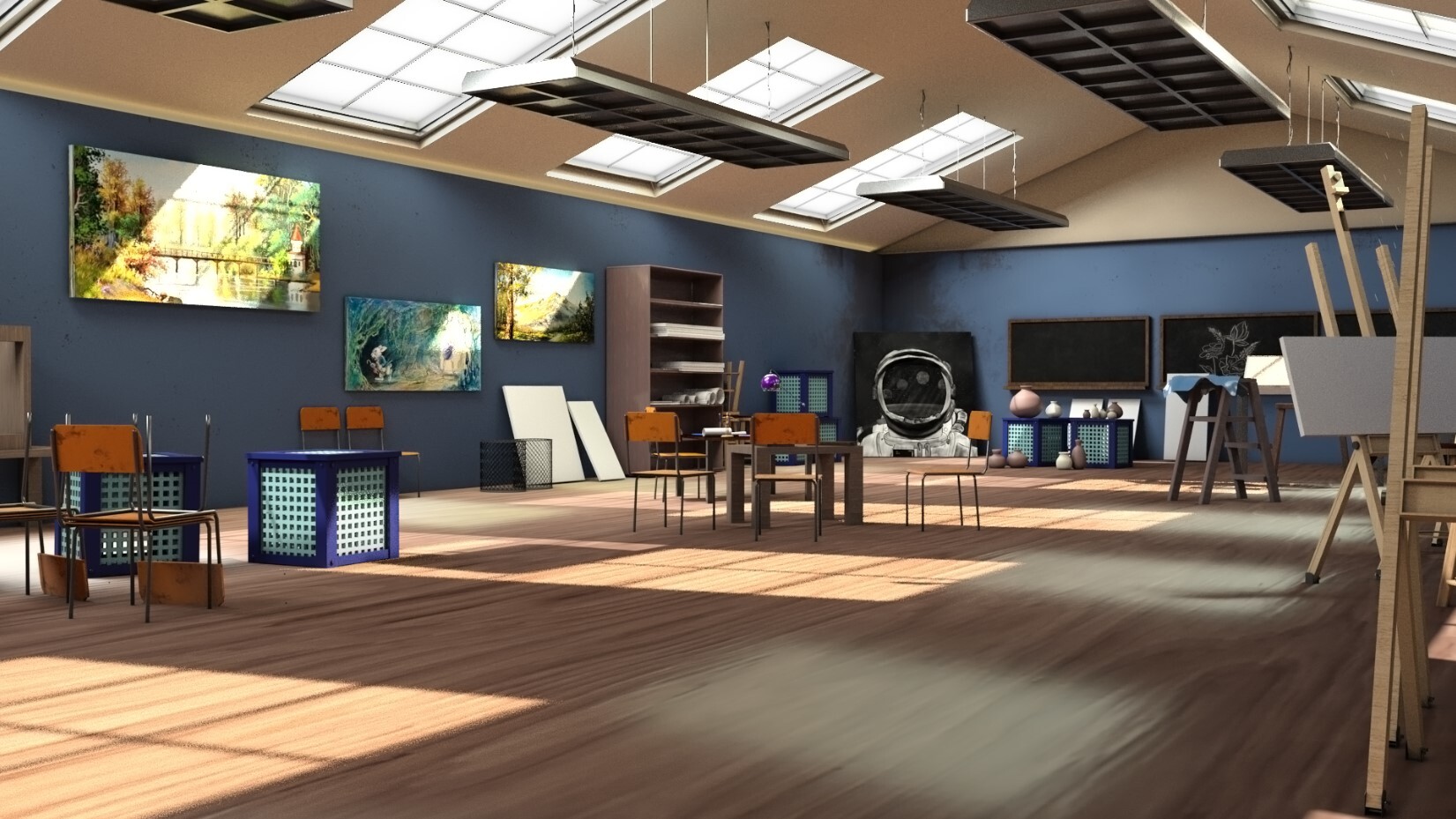 ArtStation - Art Studio (Lighting and Texturing Exercise)
