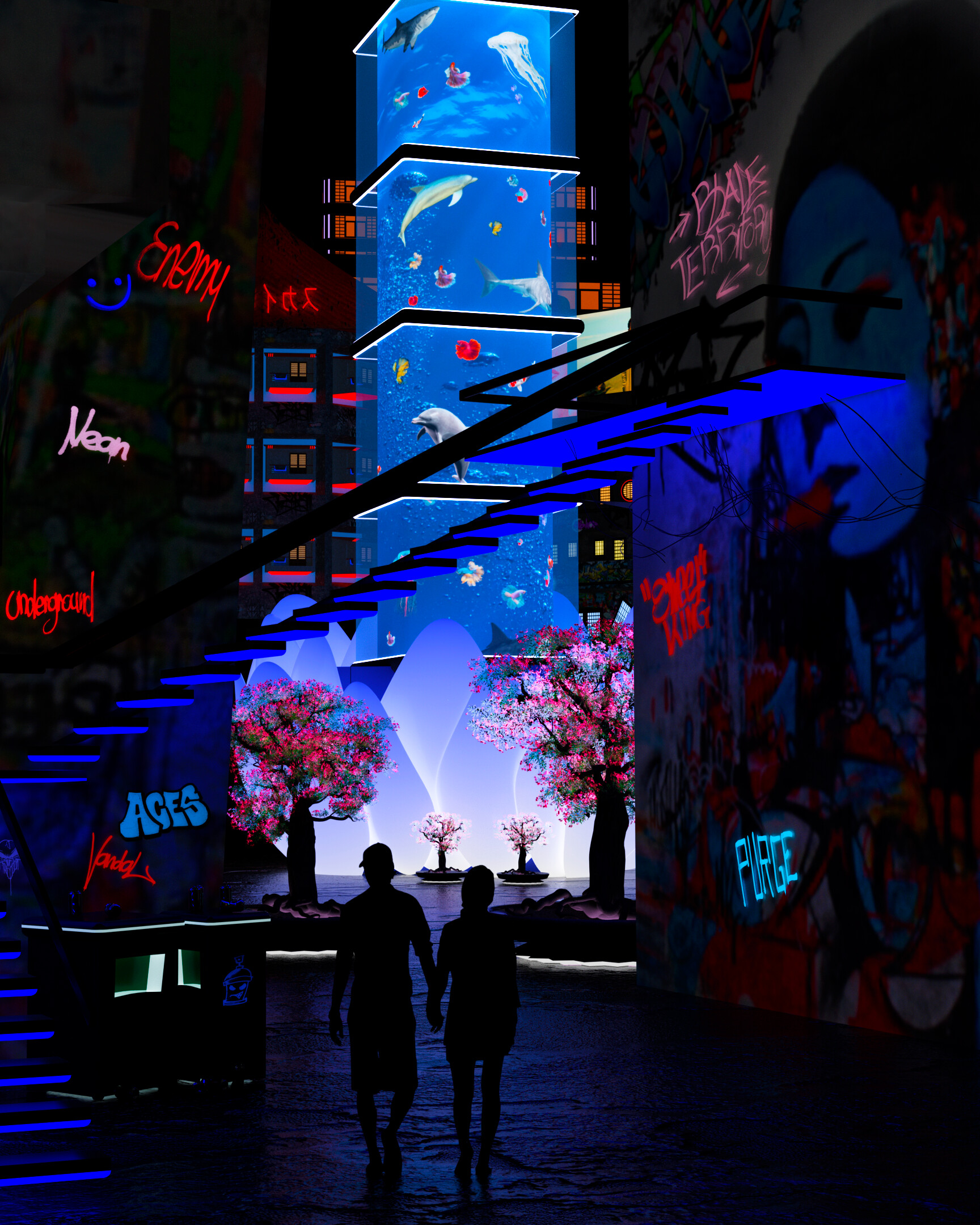 ArtStation - Neon Graffitis Pathway