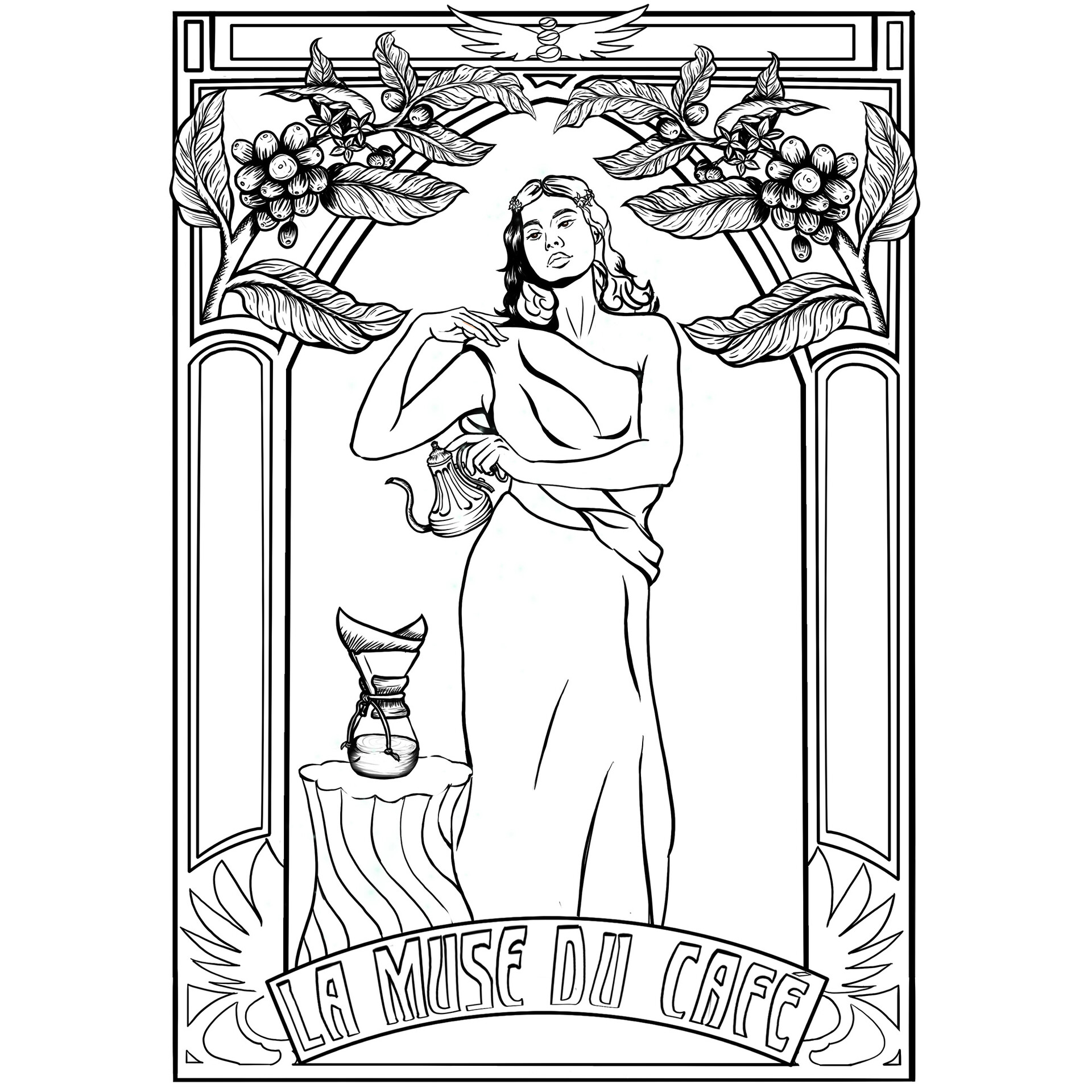 ArtStation - La muse du cafe