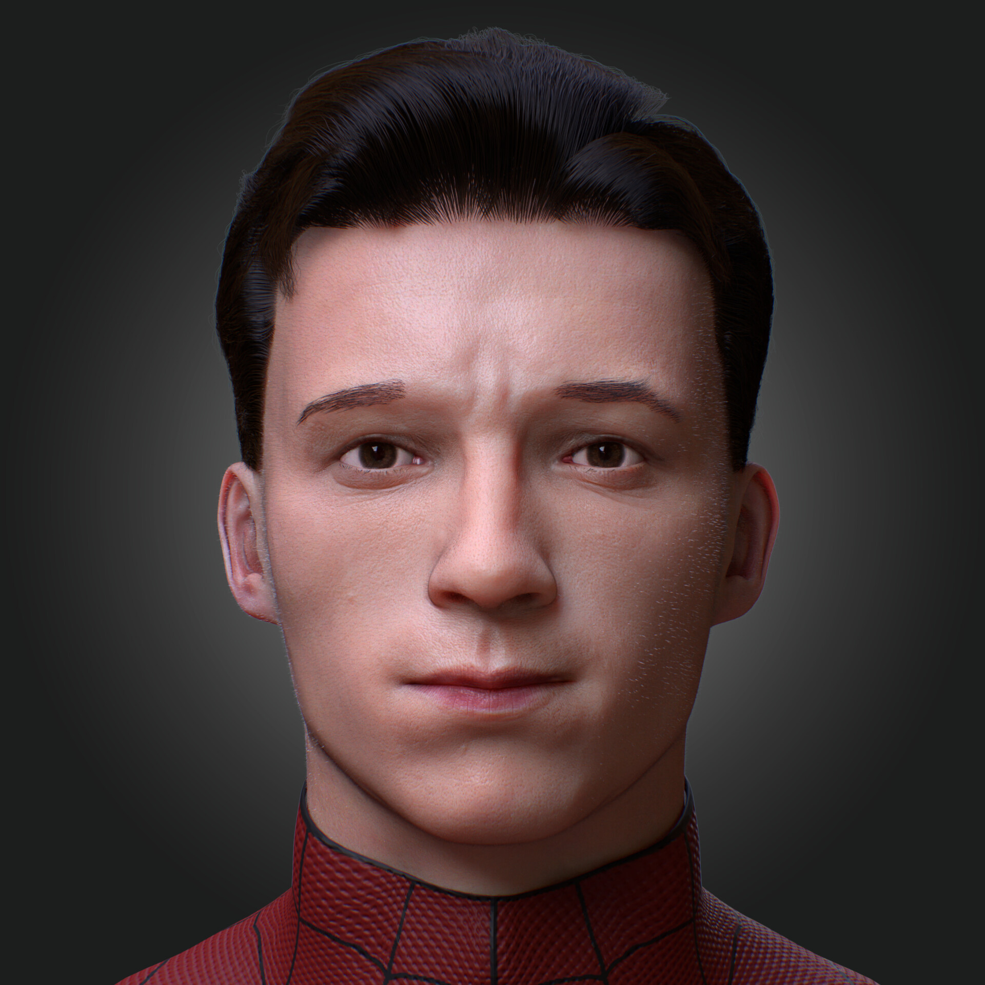 ArtStation - Tom Holland 3D Portrait