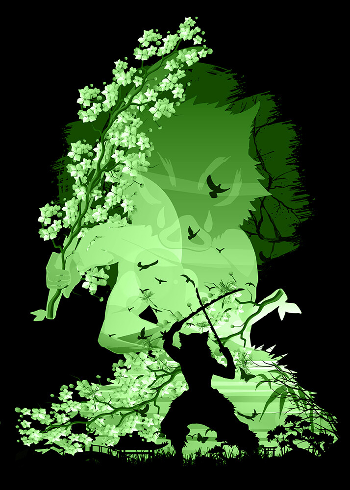 ArtStation - Hashibira Inosuke Demon Slayer pop art