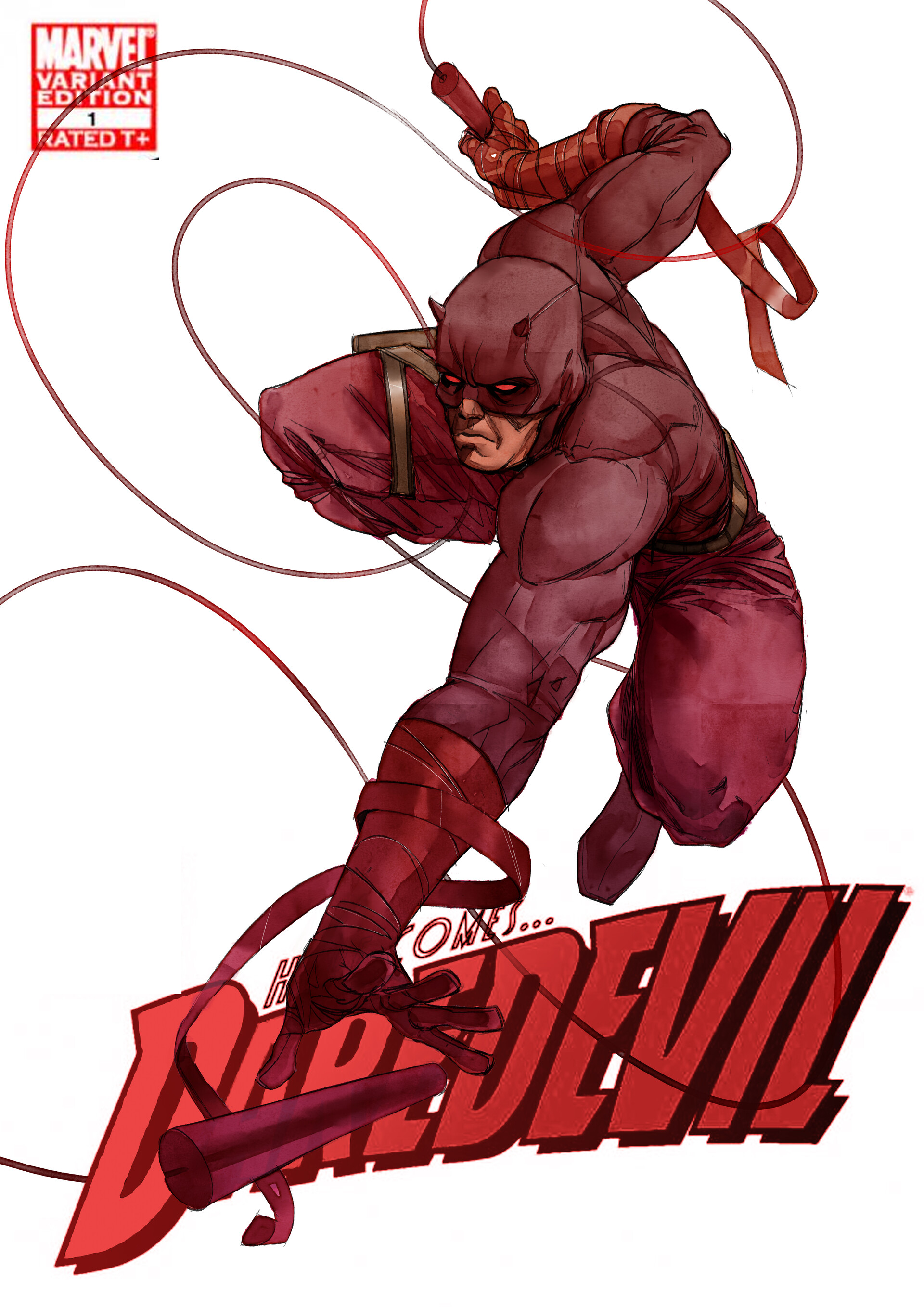 ArtStation - Daredevil Blank Cover sketch