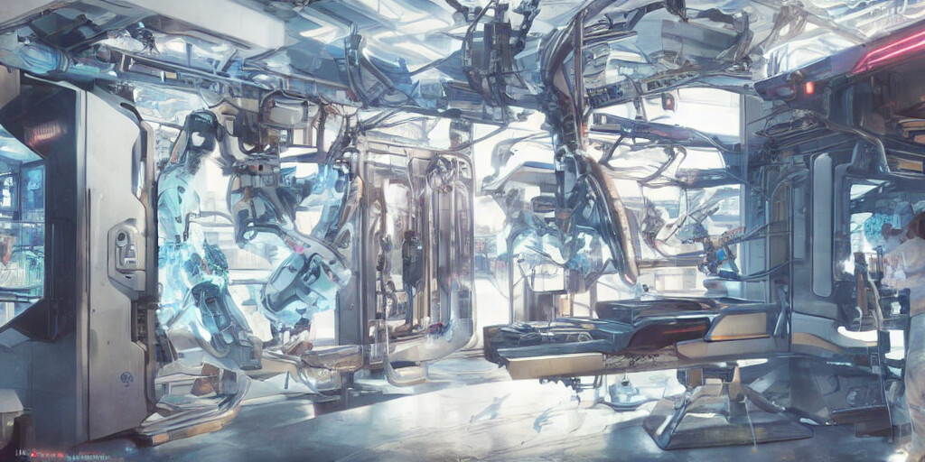 ArtStation - Future style assembling room