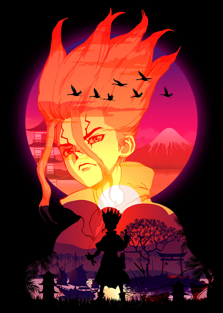 ArtStation - Senku Ishigami dr-stone pop art