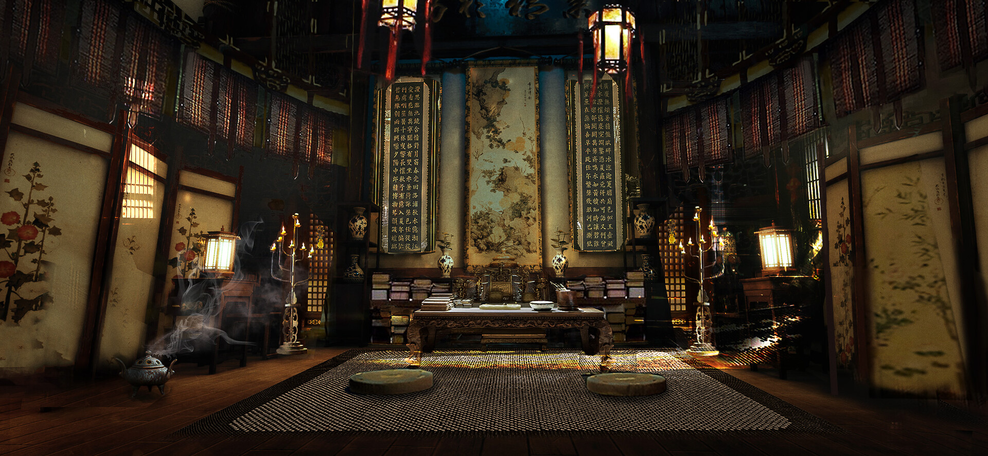 ArtStation - ancient literati library