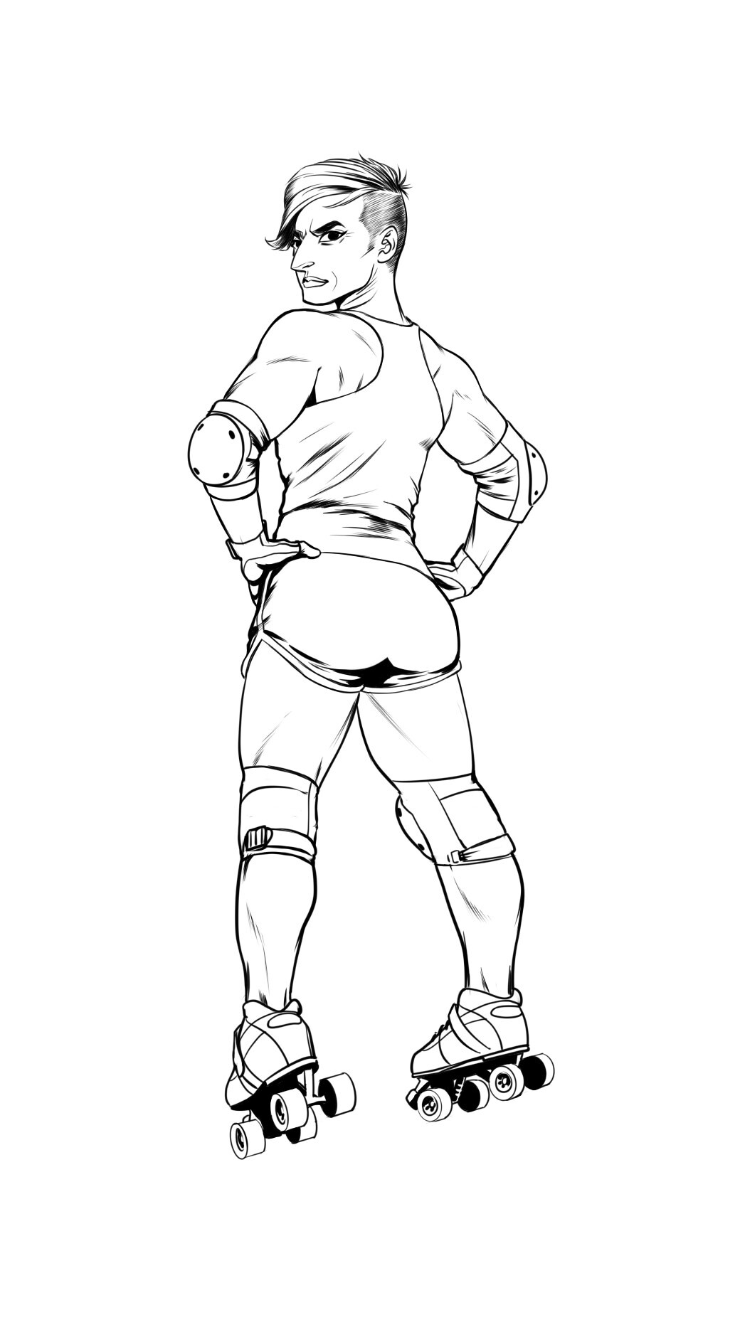 roller derby coloring pages