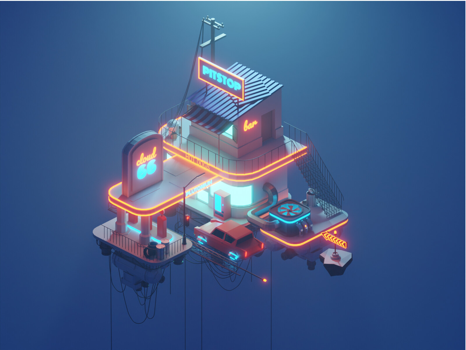 ArtStation - Flying Gas Station