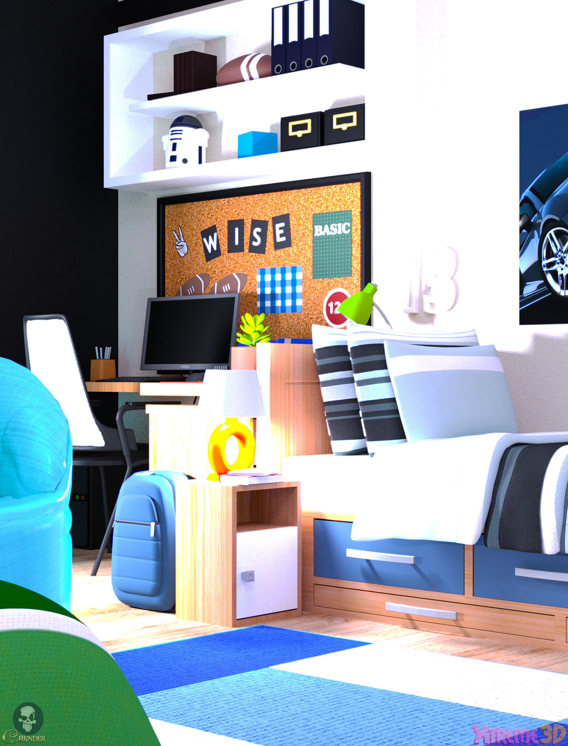 Xtreme3D Studio - Boys Dorm Room by TruForm