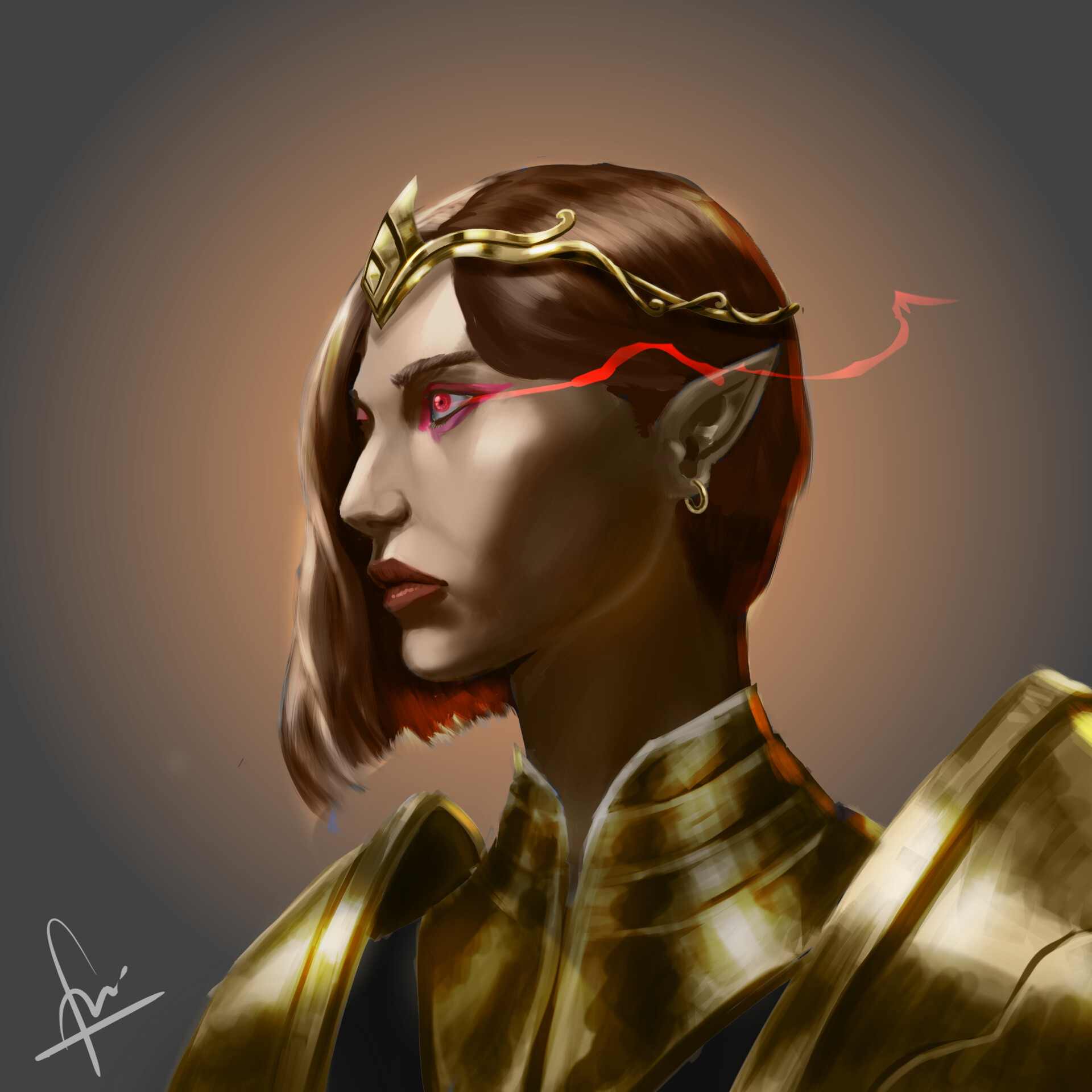 ArtStation - ELF ARMOR POTRAIT