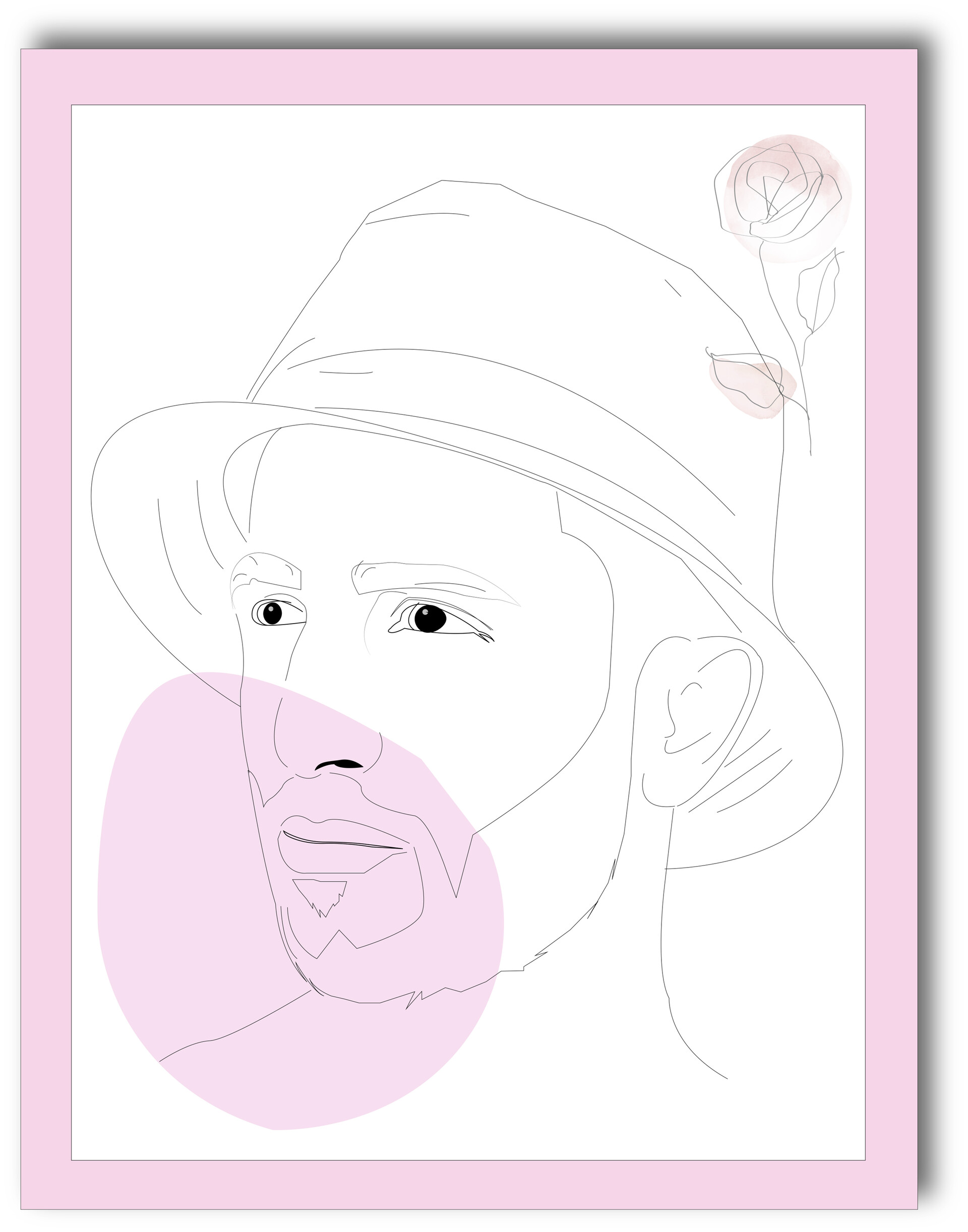 ArtStation - Colorless Illustration Portrait