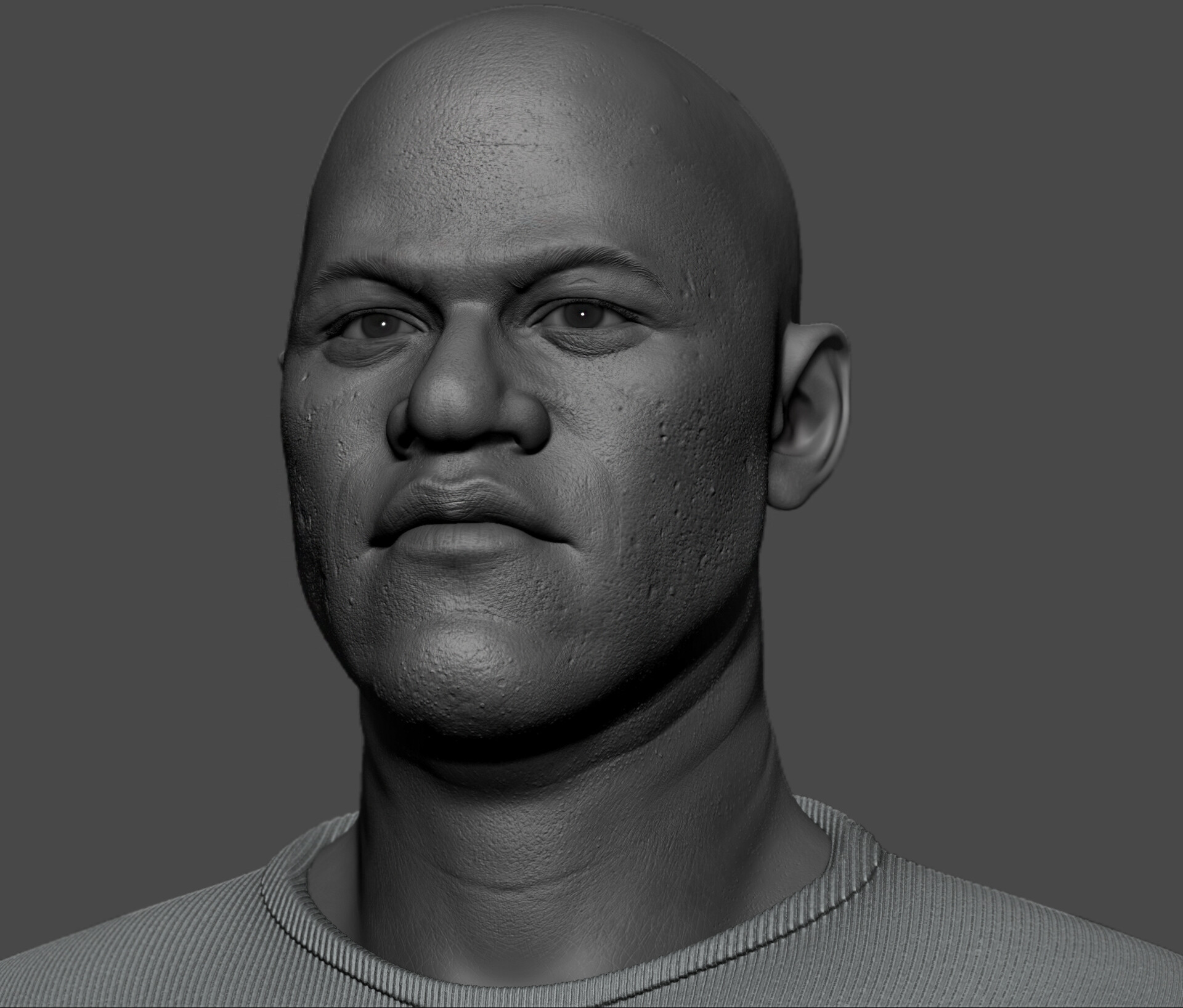 ArtStation - Morpheus , Laurence Fishburne head bust