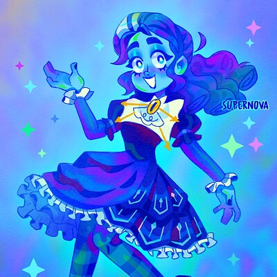 supernova drawing cartoon