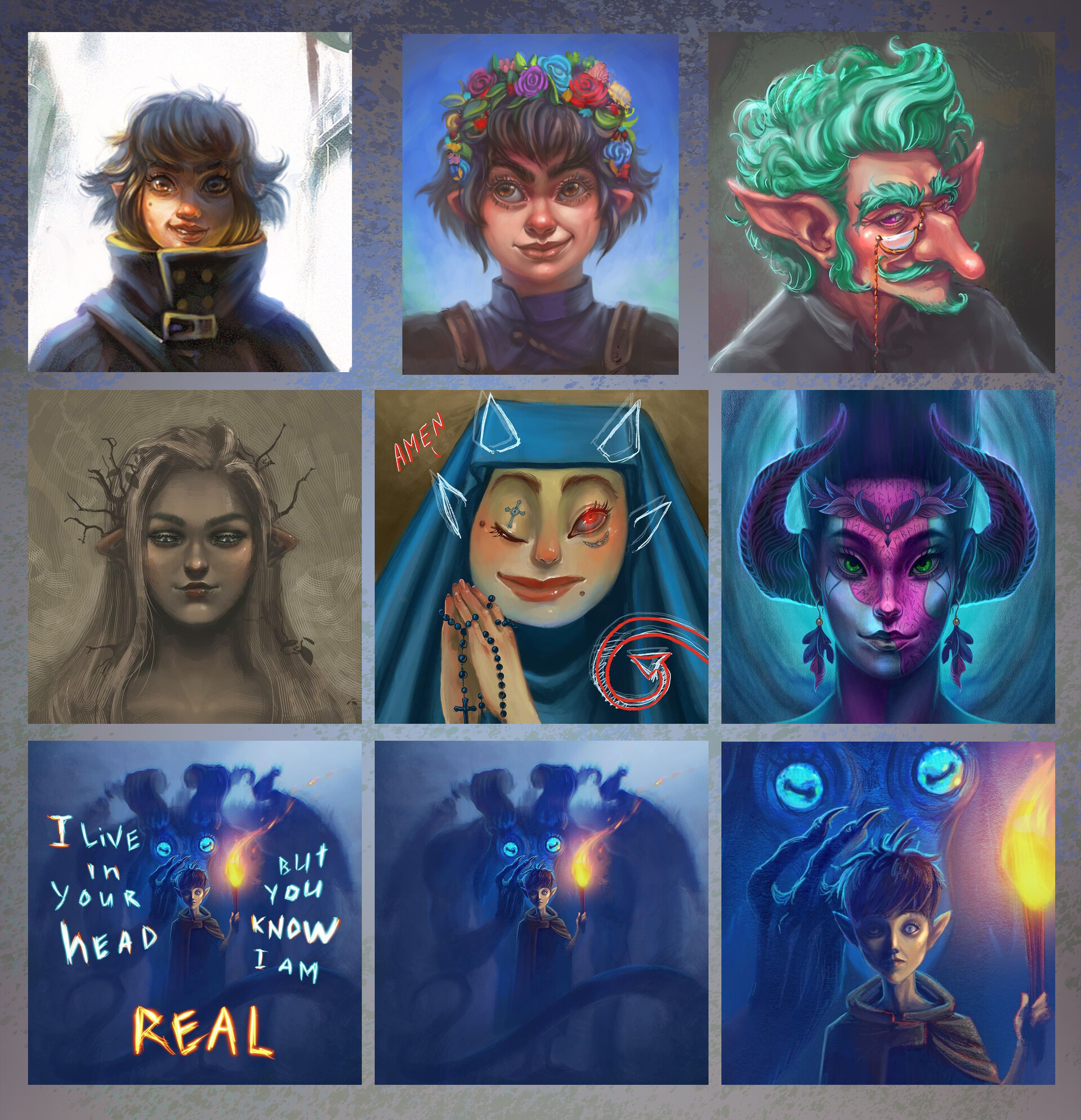 ArtStation - Little DnD portraits