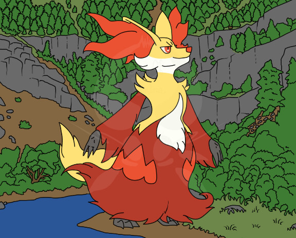 Delphox Official Art
