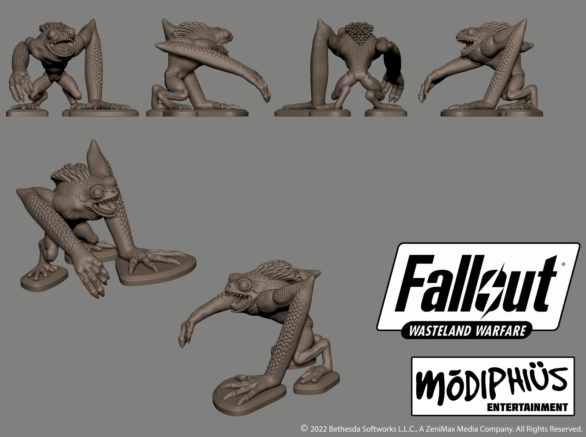 Sean H Bullough - Fallout - Wasteland Warfare - Wasteland Creatures - Frogs